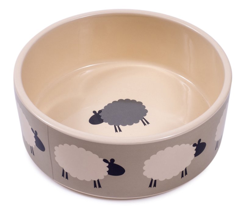 SHEEP CERAMIC BOWL 20CM : Petface by LeisureGrow Products Ltd